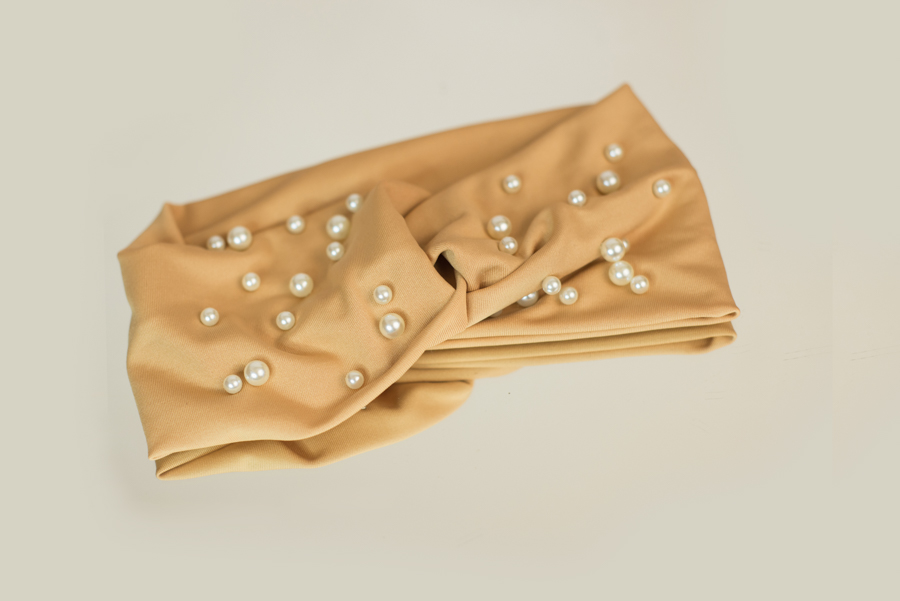 Beige Silky Headband | All Things Hair By Sade