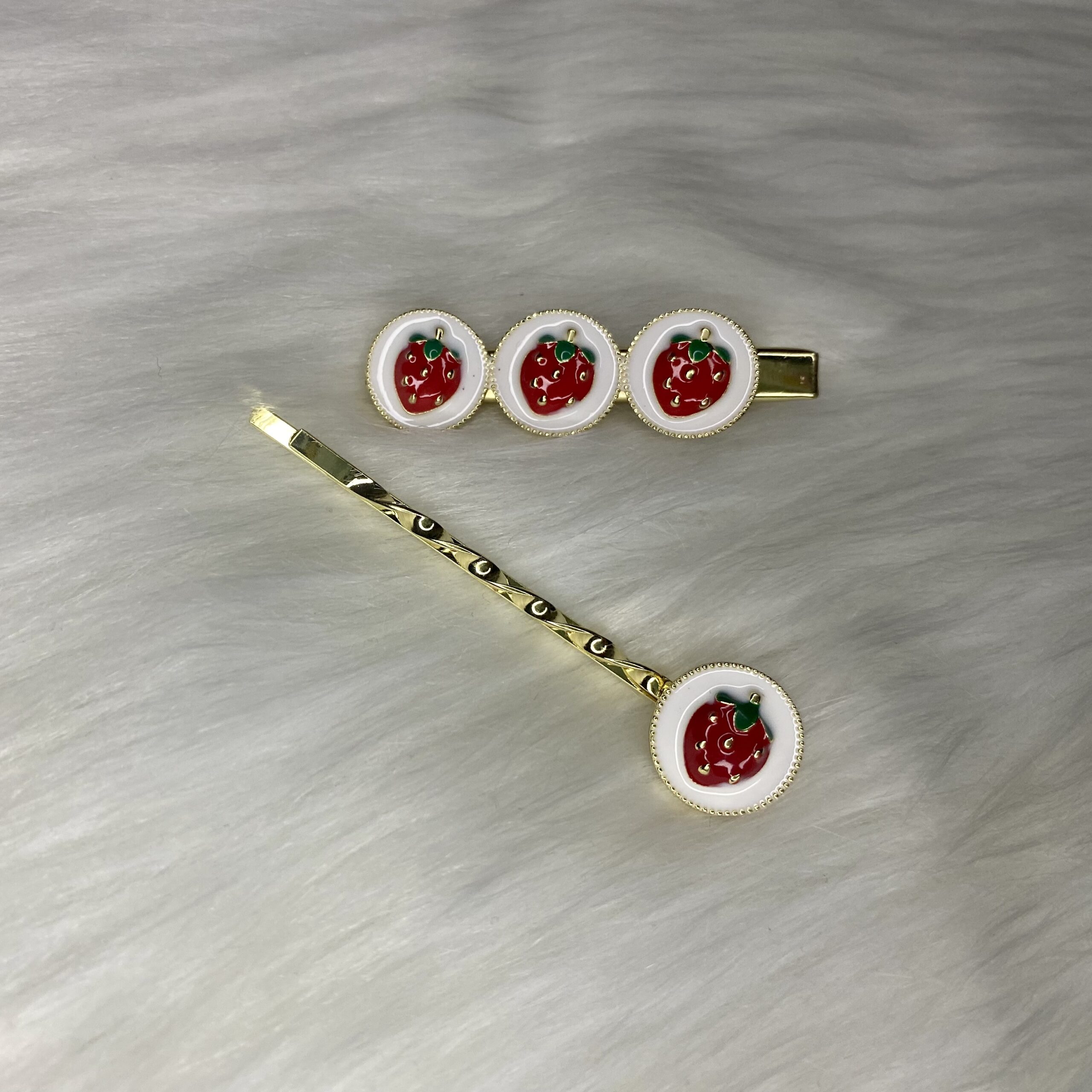 Strawberry Decor Hair Clip Set | All Things Hair By Sade