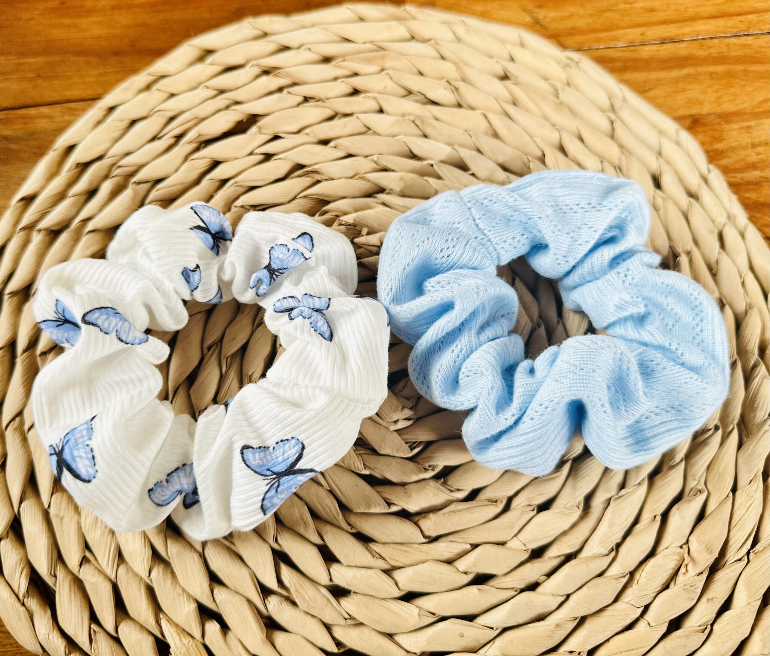 SUPER SOFT Jersey Material Scrunchie Duo Pack(Pink/Blue) | All Things ...